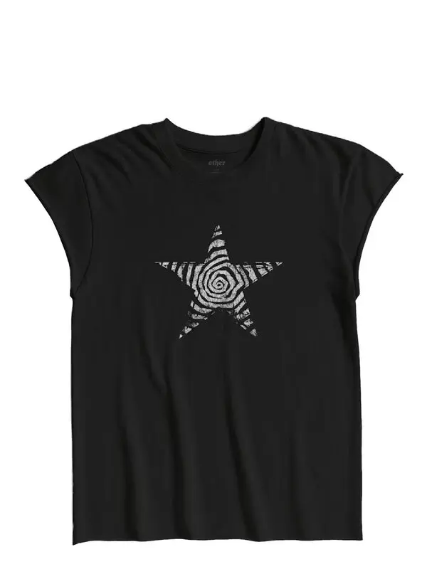 OTHER UK Psych Star Rocker Tee - Black