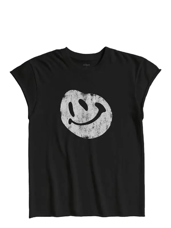 OTHER UK Happy Face Rocker Tee - Black