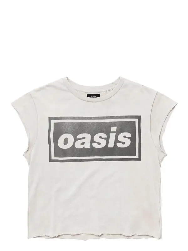 OTHER UK Oasis Raw Edge Vintage T-shirt - White