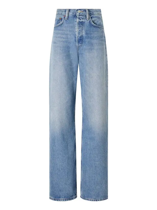 AGOLDE Vintage Loose High-rise Straight-leg Jeans - Blue