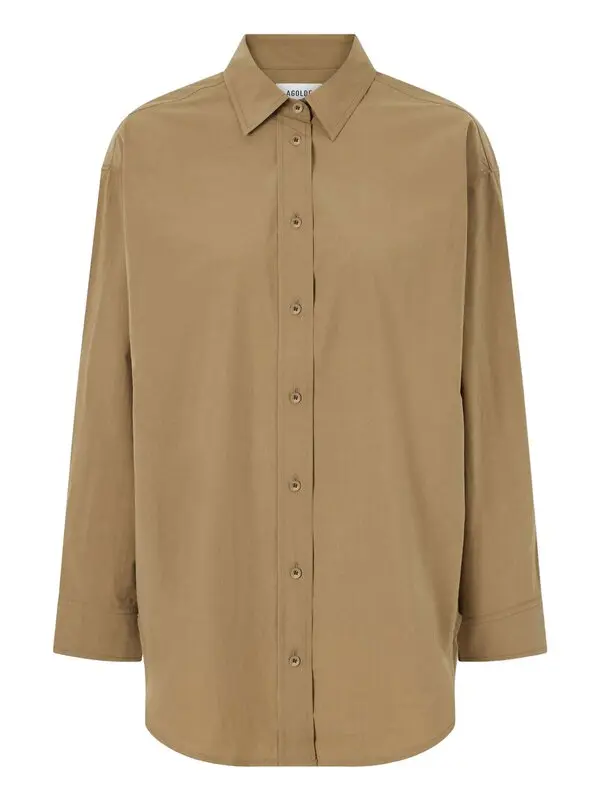 AGOLDE Sona Cotton-blend Shirt - Green