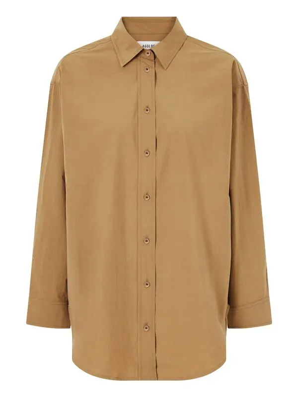 AGOLDE Sona Cotton-blend Shirt - Green