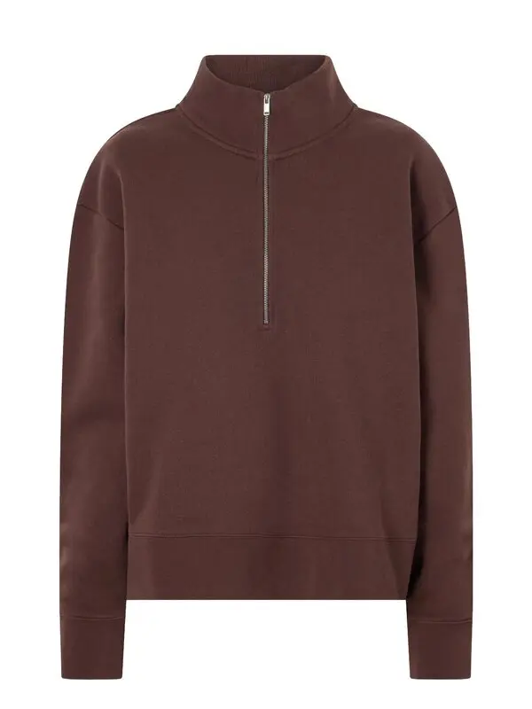Studio Nicholson Thalen Cotton-jersey Fleece Sweatshirt - Brown