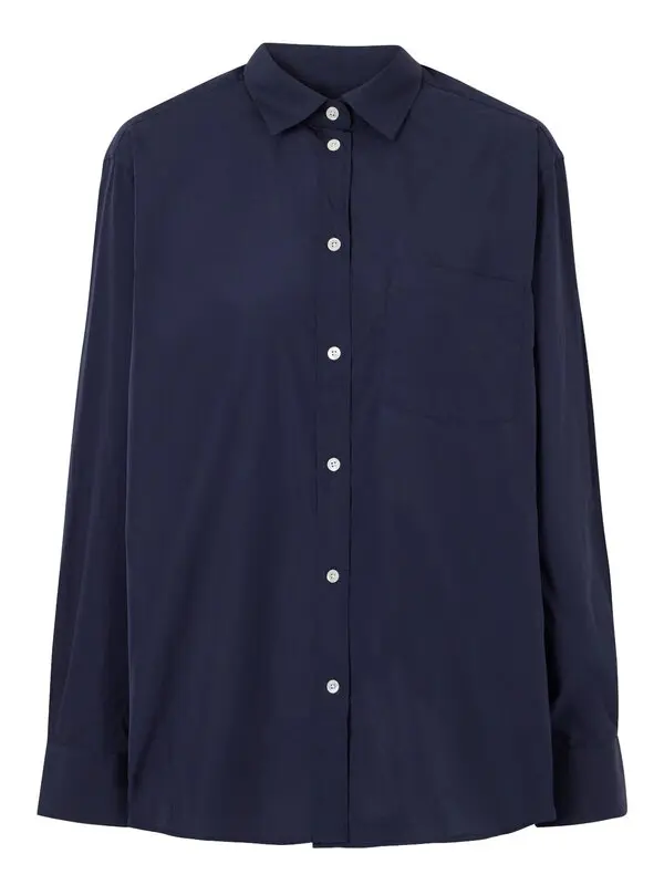 RÓHE Cotton Poplin Shirt - Blue