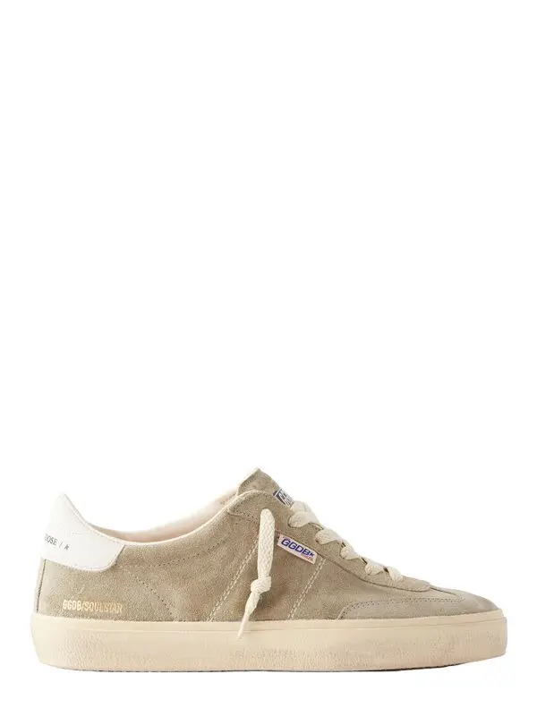 GOLDEN GOOSE Super-star Suede Low Top Sneakers - Gray