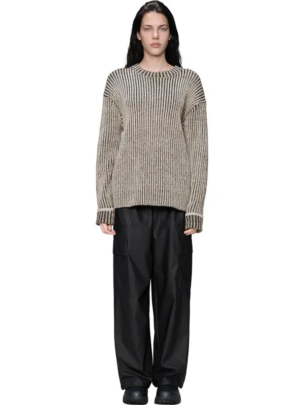 Rains Sapa Knit Crew Neck Sweater - Black