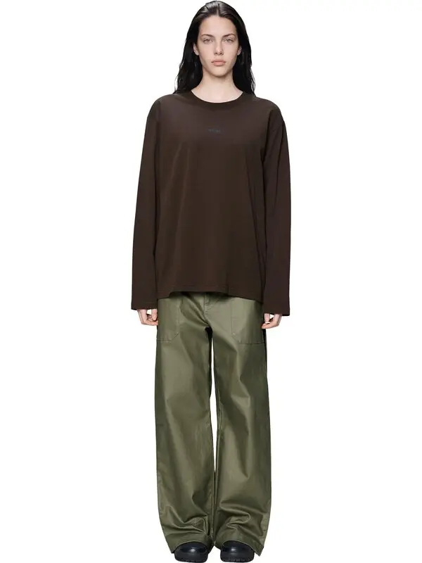 Rains Classic Long Sleeve T-shirt - Bark