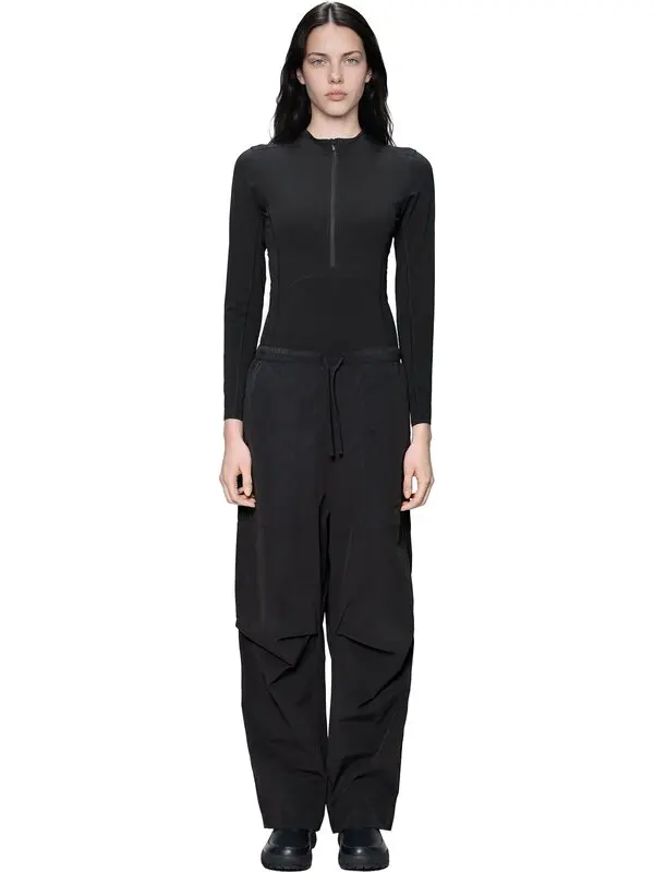 Rains Lightweight Woven Wide-leg Pants - Black
