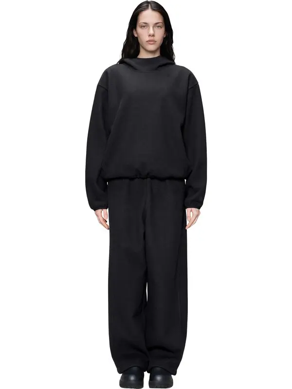 Rains Fleece Hoodie - Black
