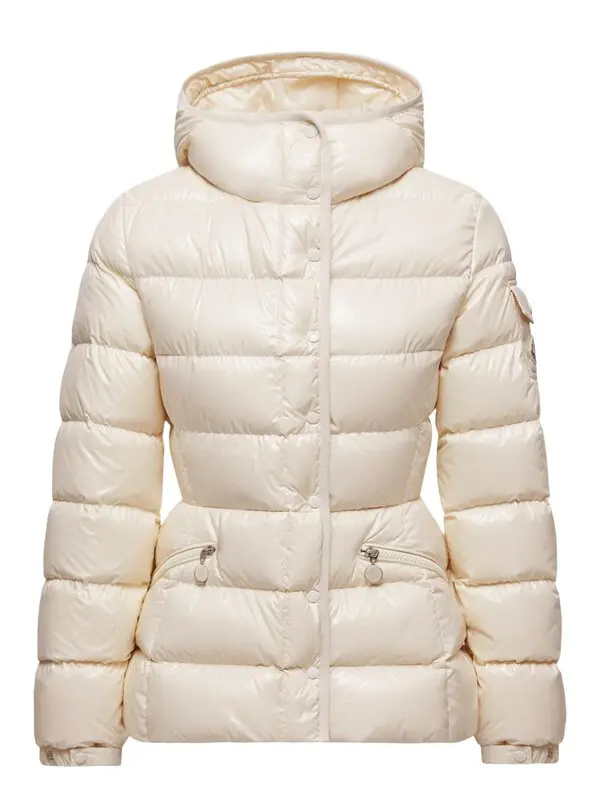 Moncler Barante Hooded Short Down Jacket - White