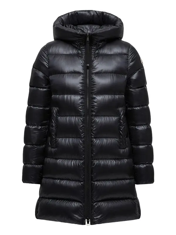 Moncler Suyenne Hooded Mid-length Down Jacket - Black