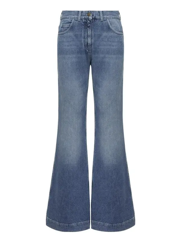 Moncler Wide Leg Jeans - Blue