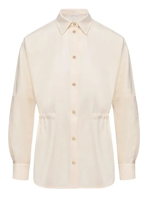 Moncler Wool And Nylon Long Sleeve Shirt - White