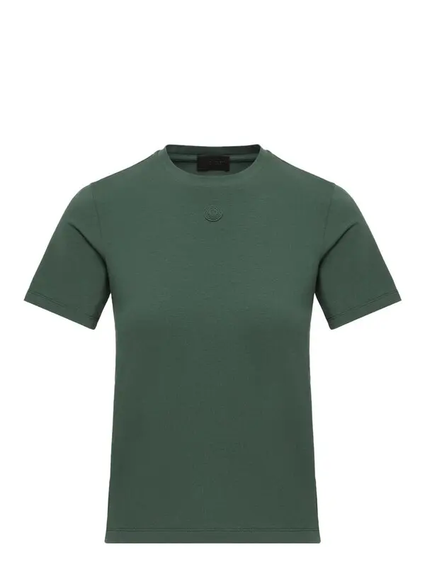 Moncler Logo Cotton Jersey T-shirt - Green