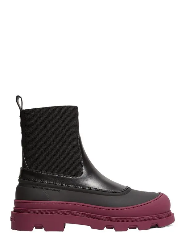 Moncler Vera Leather Ankle Boots - Black