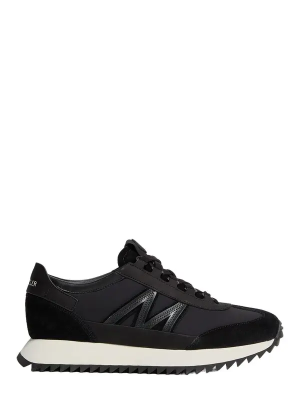 Moncler Pacey2 Suede & Nubuck Low Top Sneakers - Black