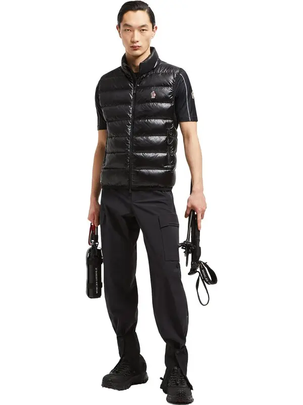 Moncler Down Vest With Stand Collar - Black
