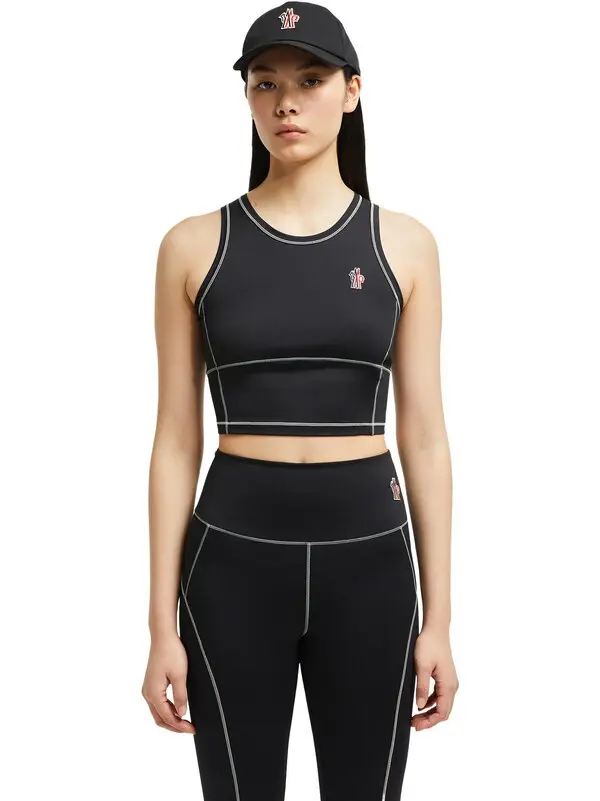 Moncler Logo Tank Top - Black