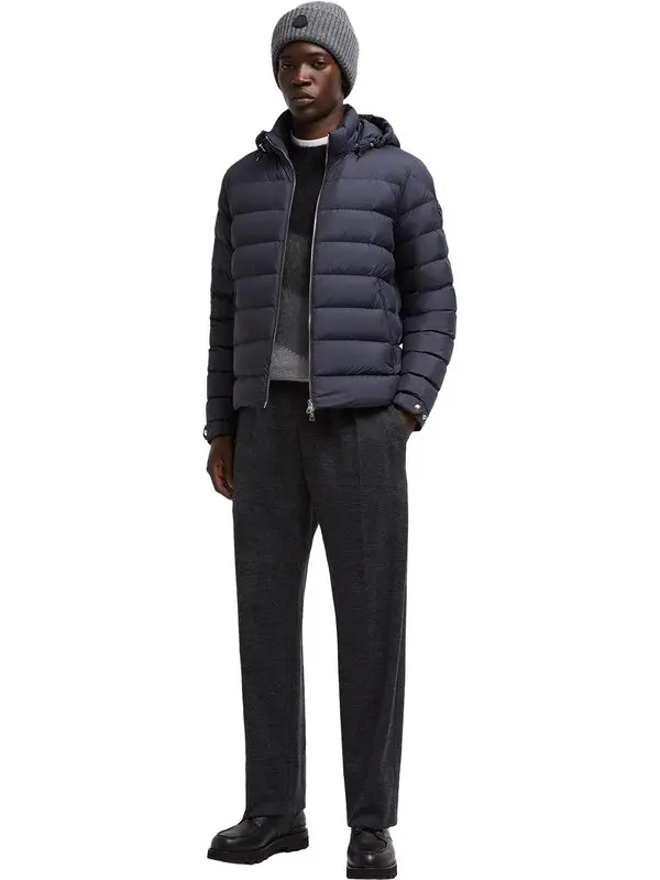 Moncler Arneb Hooded Short Down Jacket - Blue