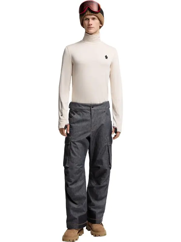 Moncler Polartec® Power Grid™ Long Sleeve Turtleneck - White