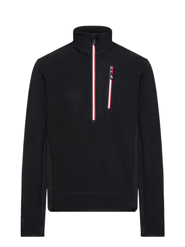Moncler Half-zip Fleece Sweatshirt - Black