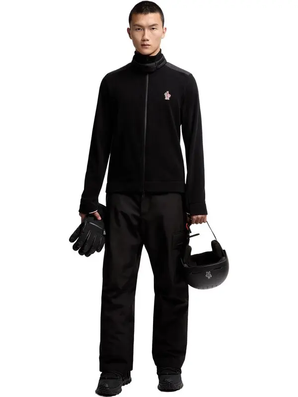 Moncler Fleece Zip-up Sweatshirt - Black