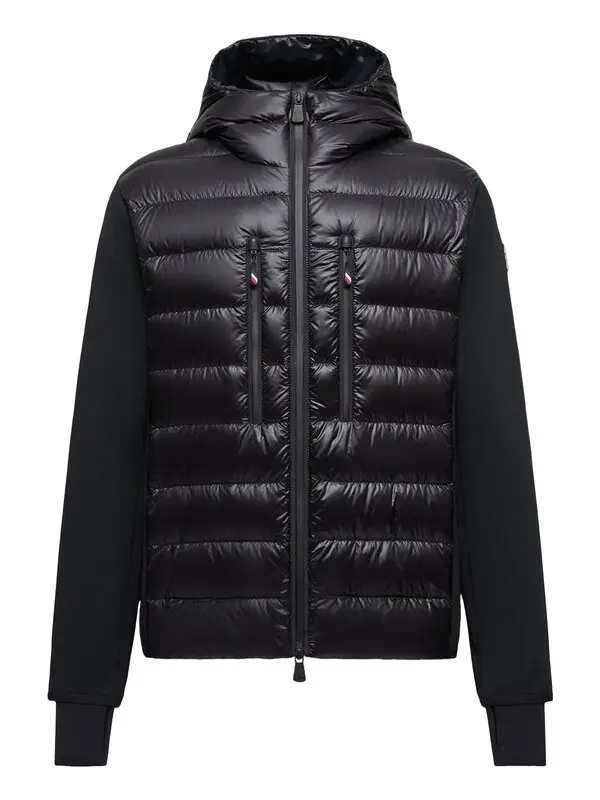 Moncler Down-filled Hooded Zip-up Jacket - Black