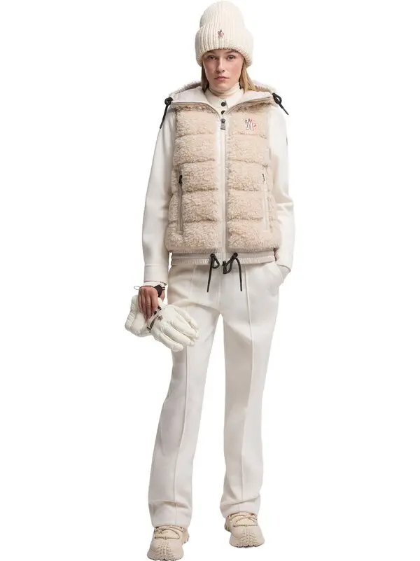 Moncler Teddy Padded Vest - Beige