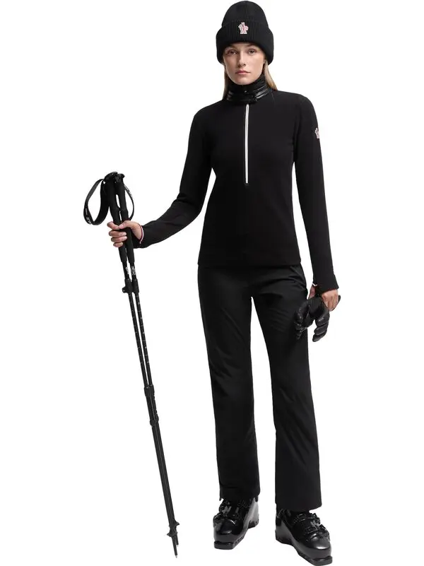 Moncler Half-zip Fleece Sweatshirt - Black