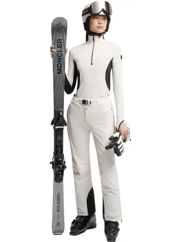 Moncler Polartec® Half-zip Performance Turtleneck - White