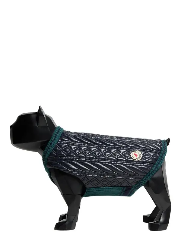 MONCLER POLDO DOG COUTURE Wool-trimmed Quilted Dog Vest - Multicolor
