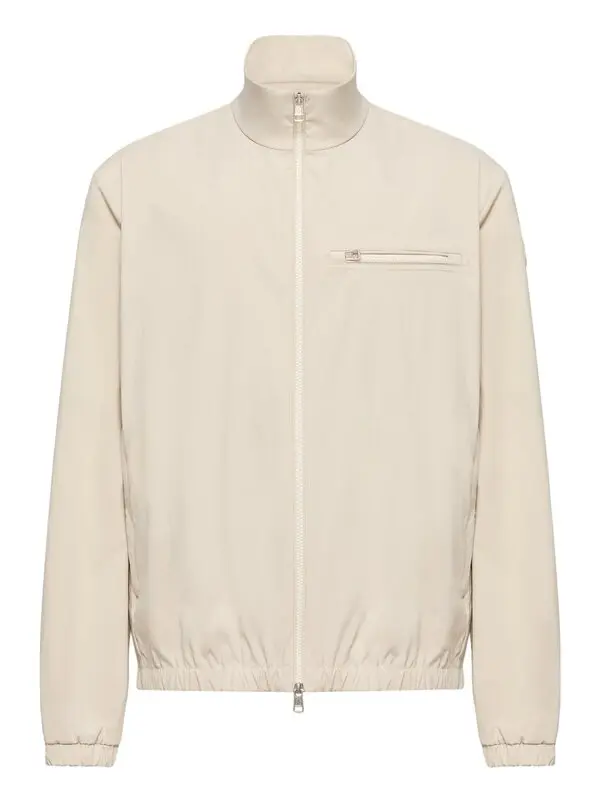 Moncler Danby Jacket With Zip-up And Stand Collar - White