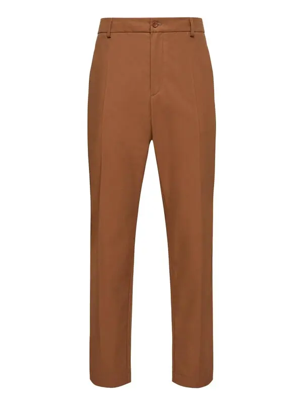 Moncler Technical Cotton Blend Trousers - Brown