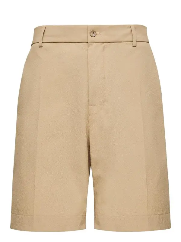Moncler Seersucker Shorts - Beige