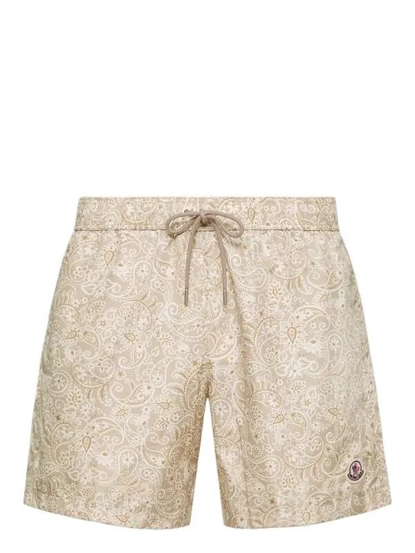 Moncler Paisley Print Swim Shorts - Beige