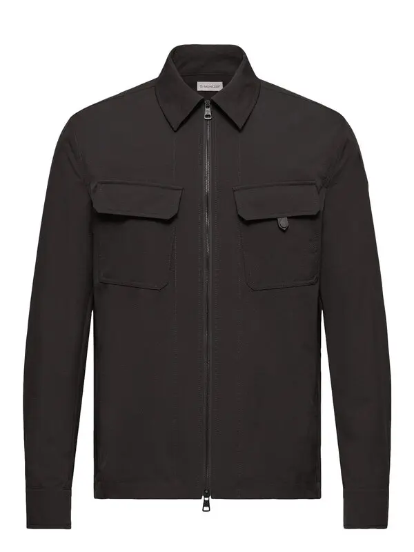 Moncler Seersucker Shirt Jacket - Black
