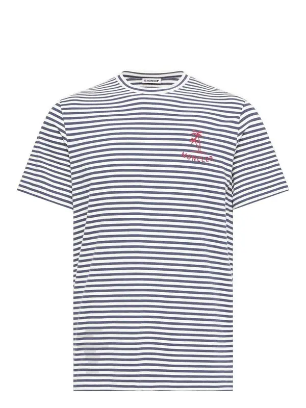 Moncler Striped Cotton & Modal Blend T-shirt - Multicolor