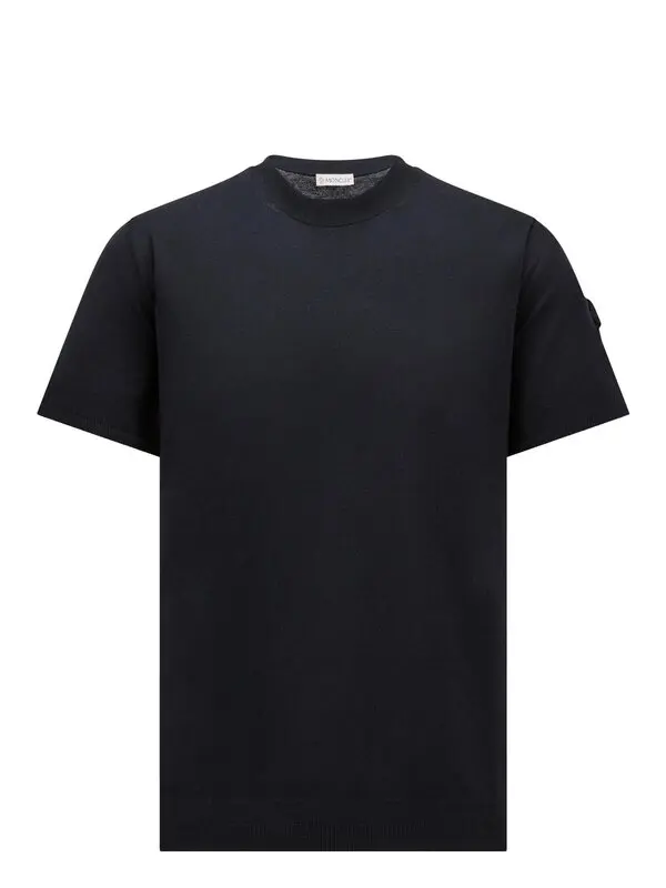 Moncler Silk & Cotton T-shirt - Blue