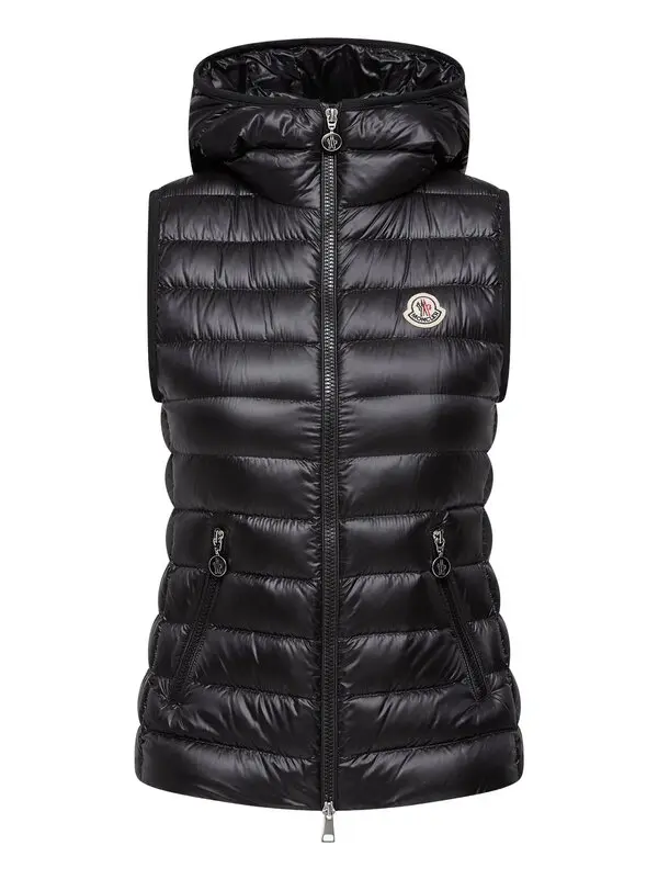 Moncler Glygosse Hooded Down Vest - Black