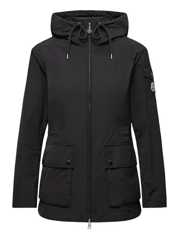 Moncler Leandro Hooded Poplin Parka - Black