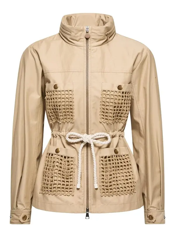 Moncler Bougain Hooded Jacket - Beige