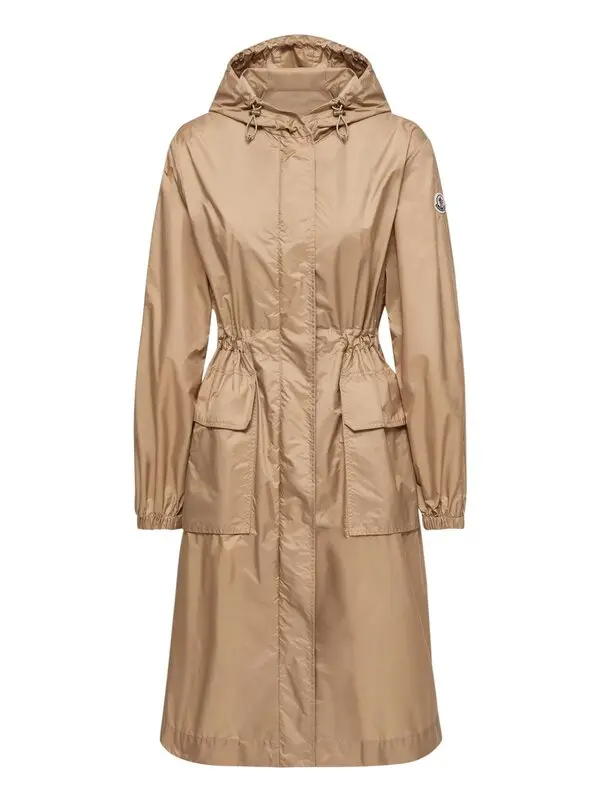 Moncler Hiengos Hooded Long Parka - Beige