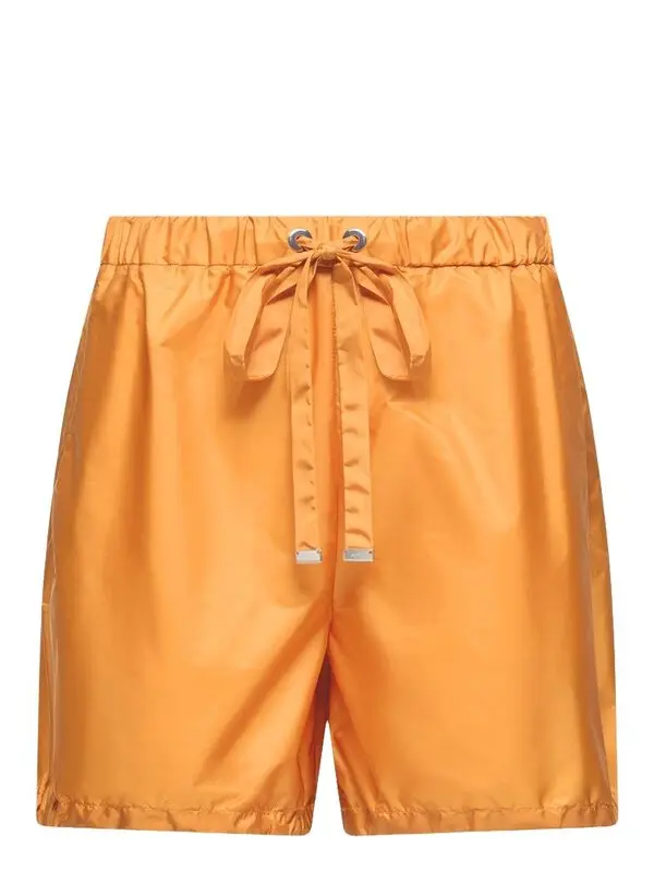 Moncler Logo Patch Taffeta Shorts - Yellow