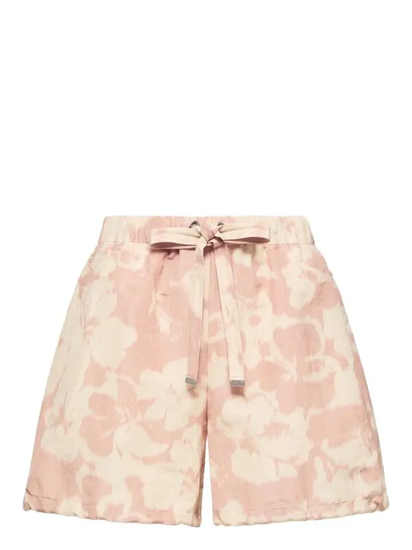 Moncler Floral Print Chiné Shorts - Pink