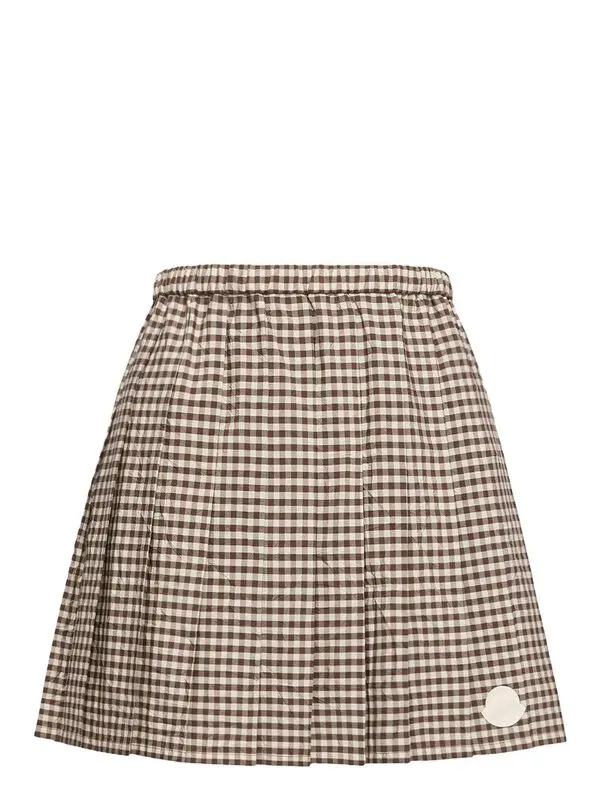 Moncler Gingham Check Pleated Mini Skirt - Multicolor