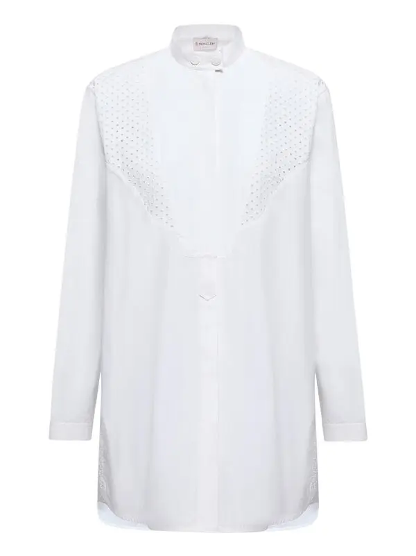 Moncler San Gallo Cotton Poplin Shirt - White