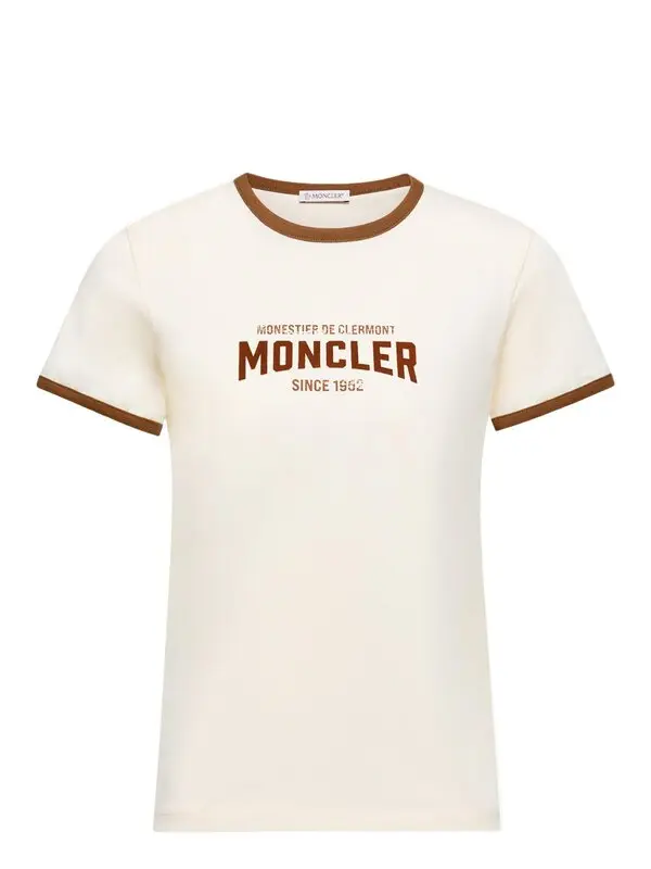 Moncler Flock Logo Jersey T-shirt - White