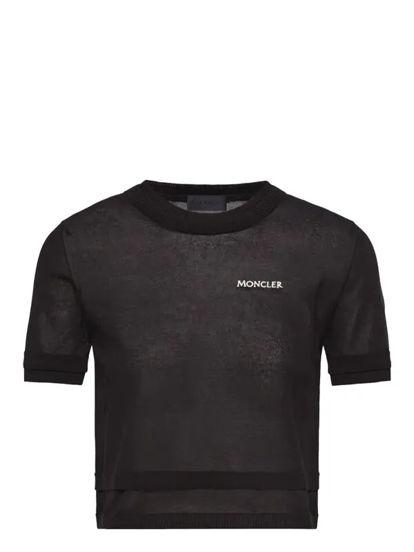 Moncler Double-trimmed Cotton T-shirt - Blue