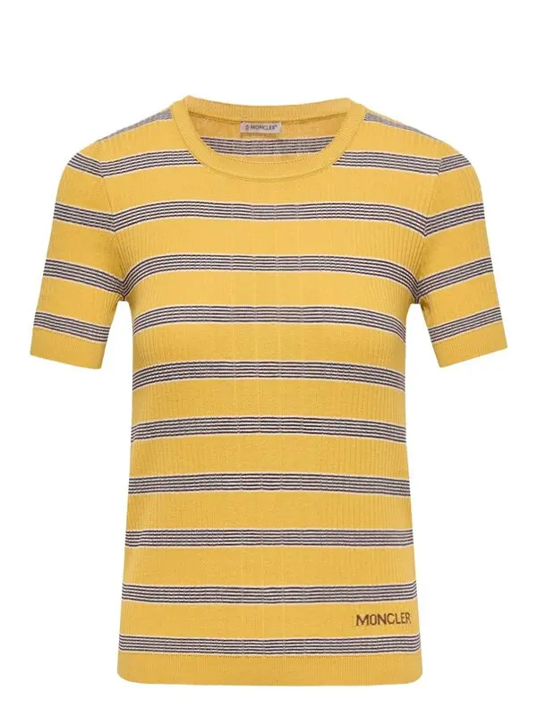 Moncler Striped Cotton T-shirt - Multicolor