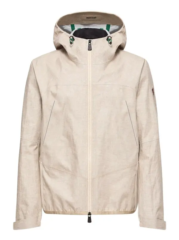 Moncler Blagnac Linen Hooded Jacket - Beige